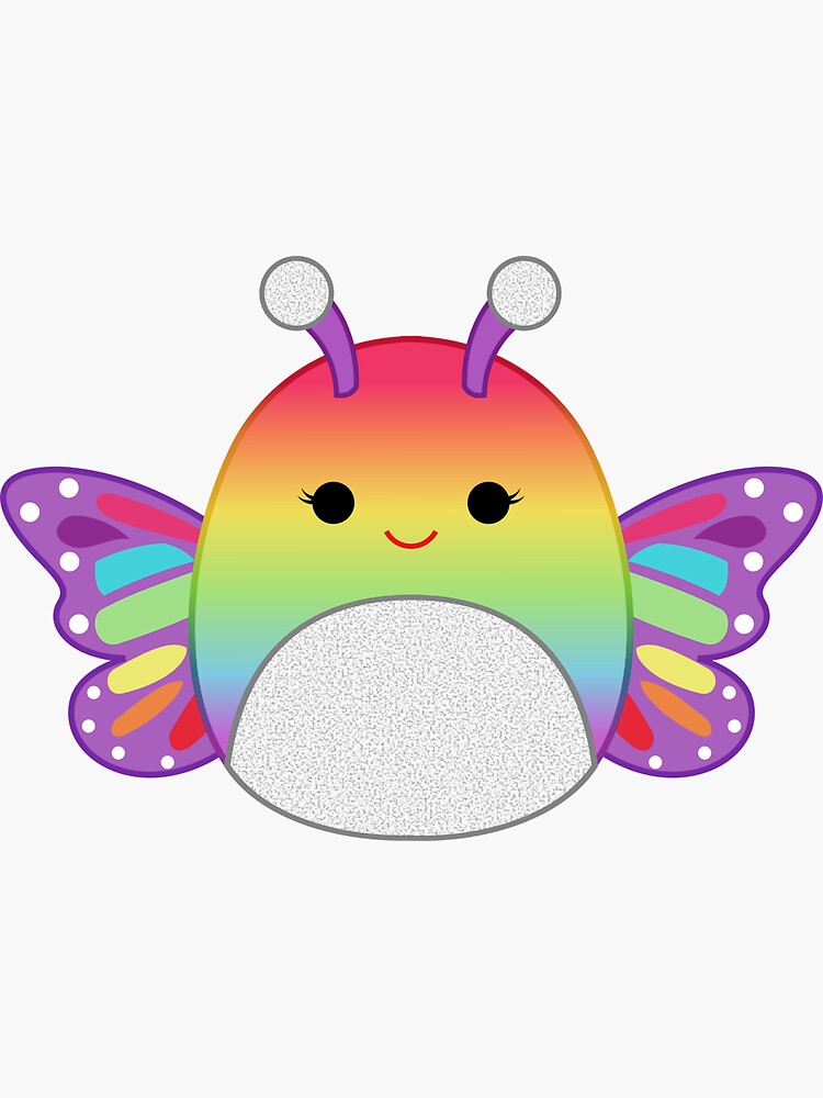 "Rainbow butterfly squishmallow" Sticker for Sale by bklebold2 | Redbubble