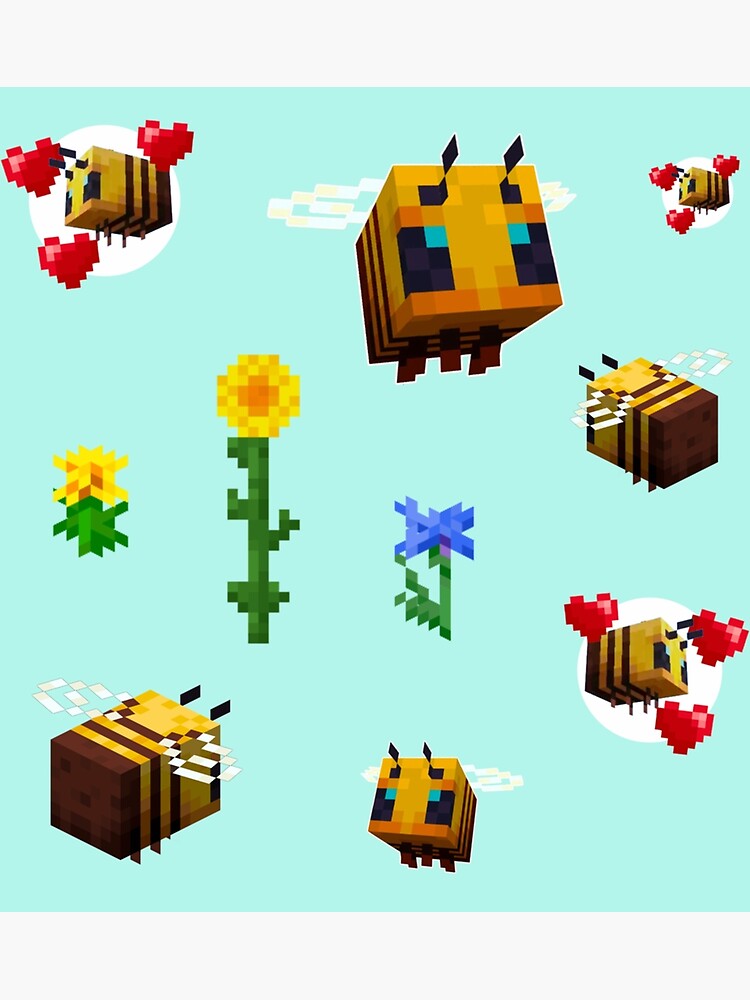 "Minecraft Bee Stickerpack Sticker" Poster for Sale by boscioguidena ...