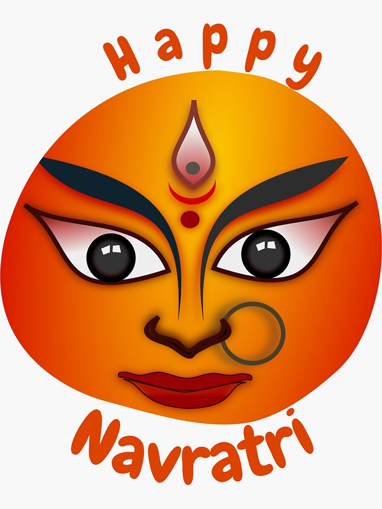 "Happy Navratri day sticker" Sticker for Sale by DoDoTee-Mart | Redbubble
