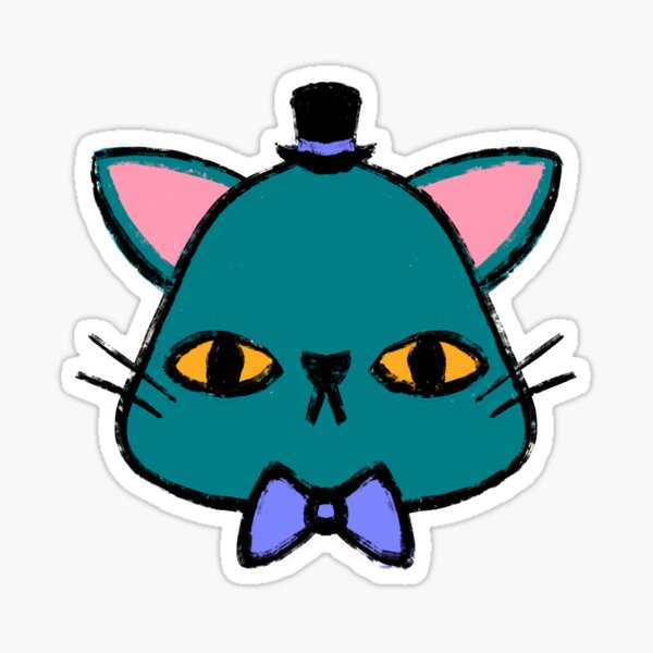 "Fancy Cat" Sticker for Sale by NakakiArt | Redbubble