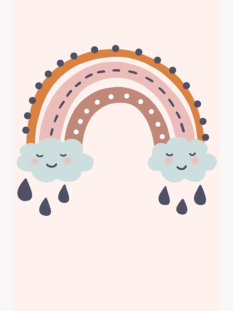 "Earthy Pastel Colors Boho Rainbow" Poster for Sale by rainbowify ...