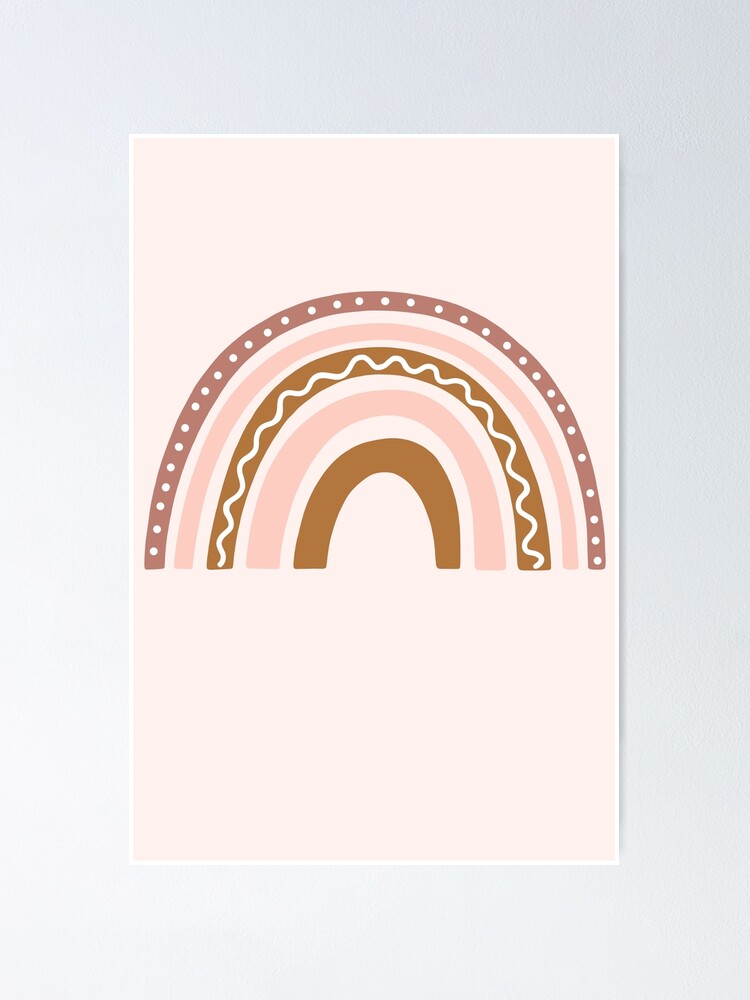 "Earthy Pastel Colors Boho Rainbow" Poster for Sale by rainbowify ...