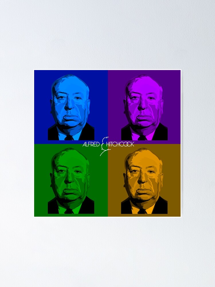 Fanart Alfred Hitchcock Drawing In Pop Art Poster For Sale By Blondiabshop Redbubble