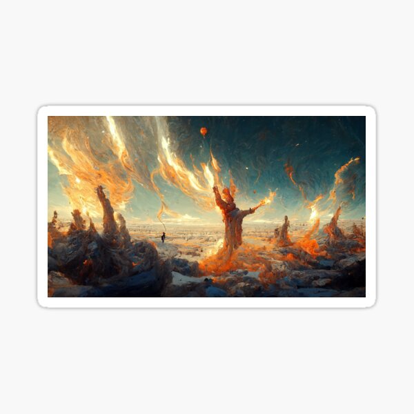 "The Power of Pyromancer" Sticker for Sale by Zendarino | Redbubble
