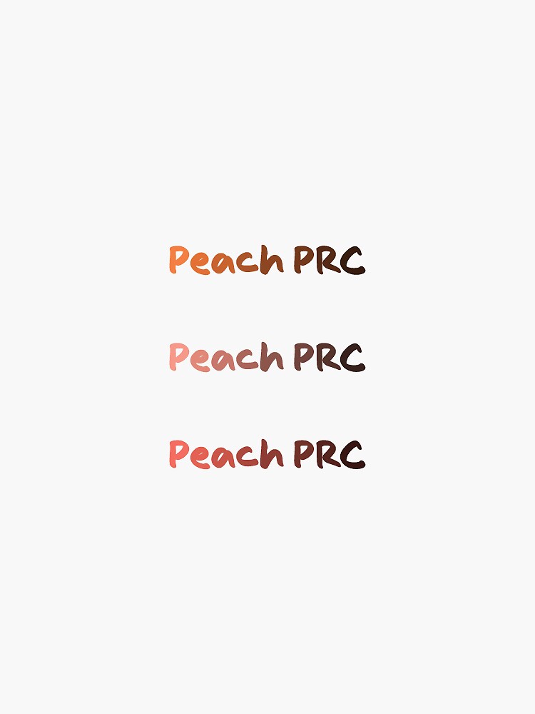 "Copy of Peach PRC" Sticker for Sale by IslandHatch | Redbubble