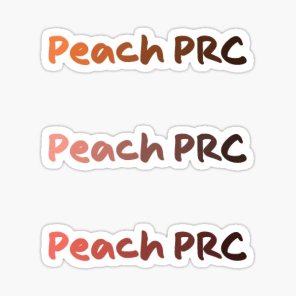 "Copy of Peach PRC" Sticker for Sale by IslandHatch | Redbubble