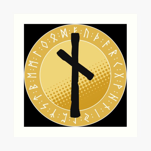 "Viking Runes and Runic Symbols - Naudhiz (Necessity)" Art Print for ...