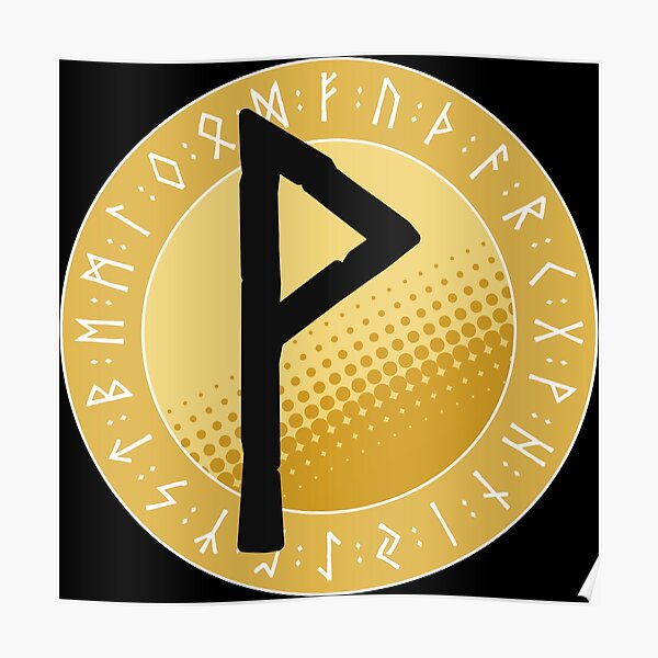 "Viking Runes and Runic Symbols - Wunjo (Joy)" Poster for Sale by ...