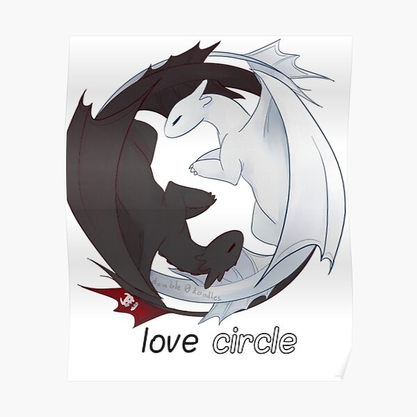 "Dragon Heart Toothless and Light Fury" Poster for Sale by ZakArt2 ...