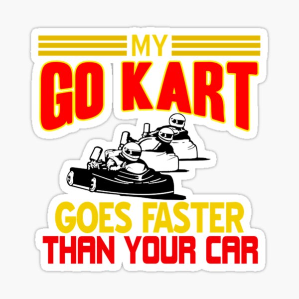 "go Kart " Sticker for Sale by lenashop12 | Redbubble