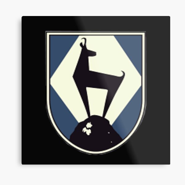 Lámina metálica «Emblema de la insignia del logotipo de la unidad ...