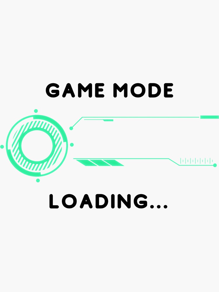 Pegatina «Carga del modo de juego - Ilustración de diseño basado en texto - Texto negro» de ...
