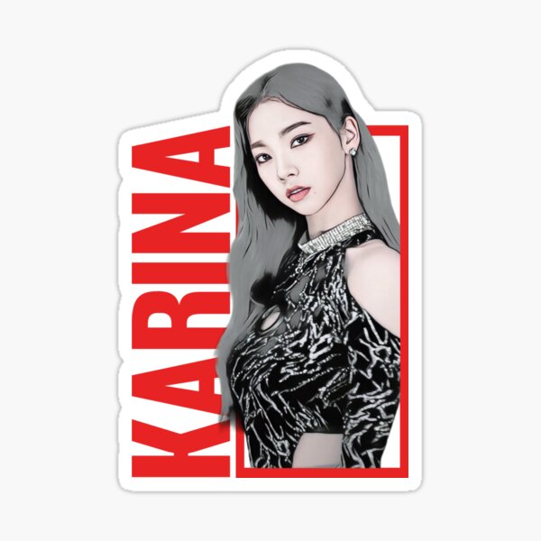 "Aespa Karina Red" Sticker for Sale by AliffStudio | Redbubble