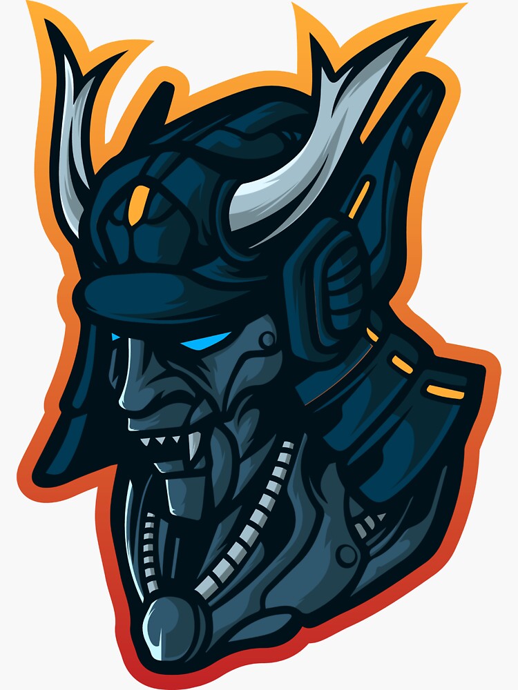 "Bushido Mecha " Sticker for Sale by Rittichai | Redbubble