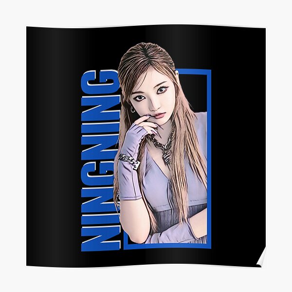 "Aespa Ningning Blue" Poster for Sale by AliffStudio | Redbubble