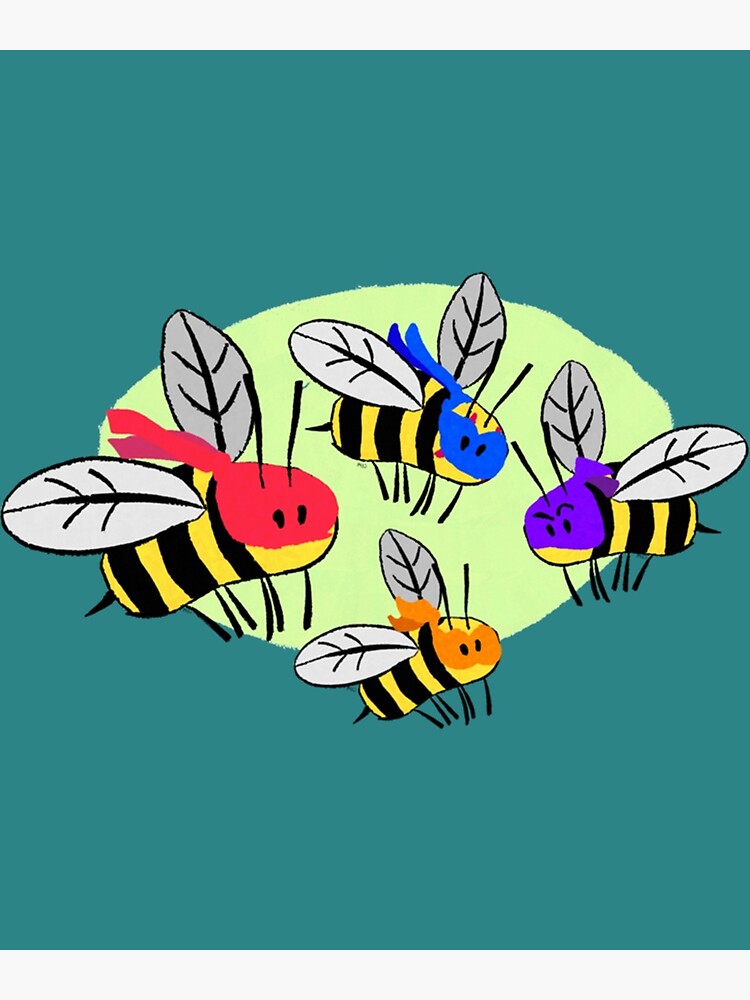 "Teenage Ninja Bees " Poster for Sale by PopStandMerch | Redbubble