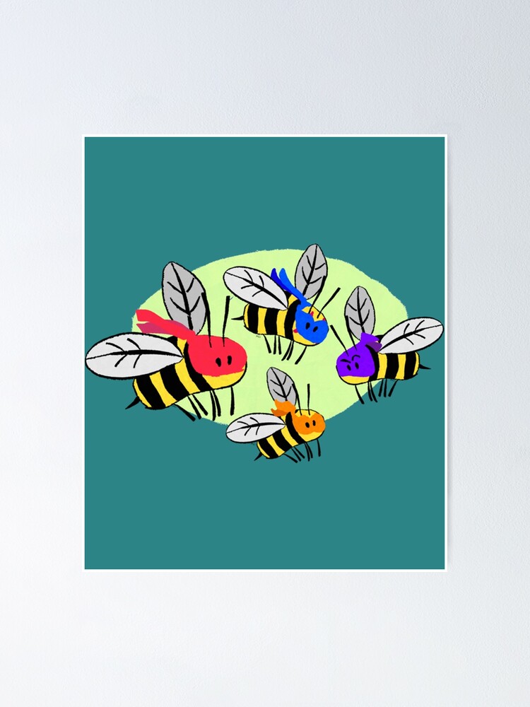"Teenage Ninja Bees " Poster for Sale by PopStandMerch | Redbubble