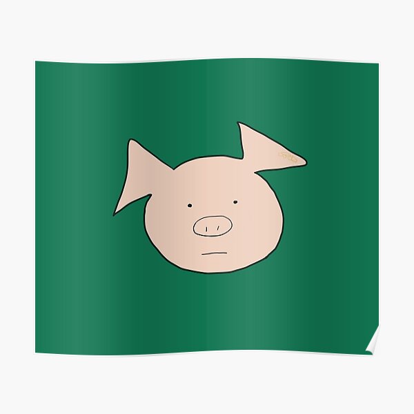 "Blank Pig Face, blank" Poster for Sale by PiggingJapan | Redbubble