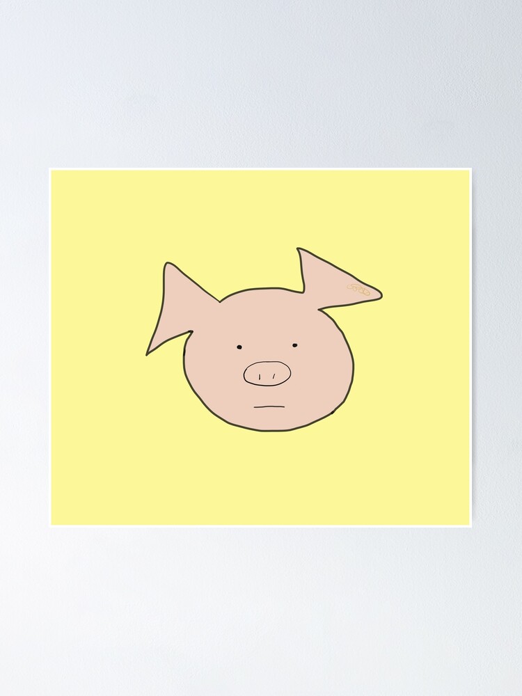 "Blank Pig Face Y, blank" Poster for Sale by PiggingJapan | Redbubble