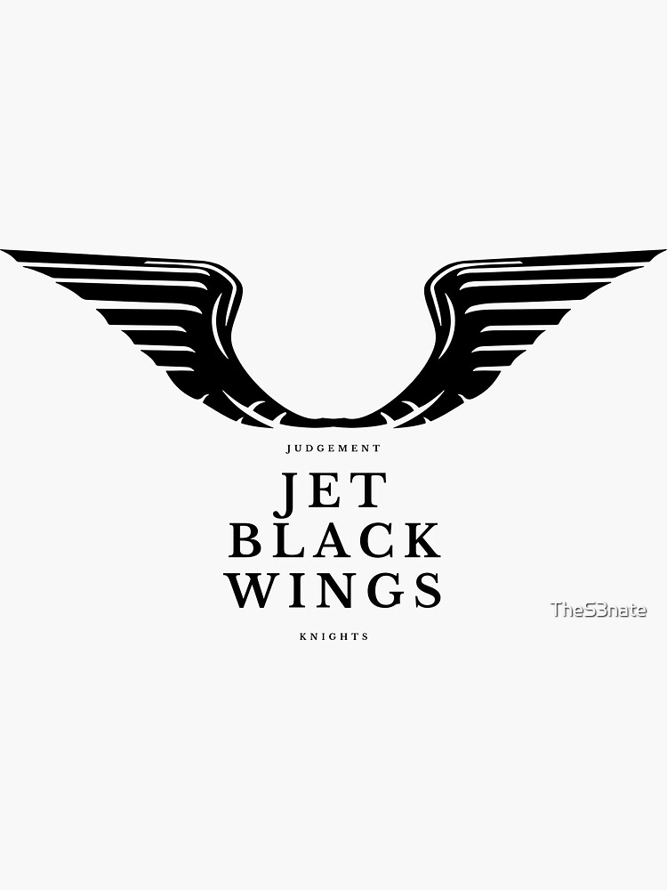 "Jet black wings " Sticker for Sale by TheS3nate | Redbubble