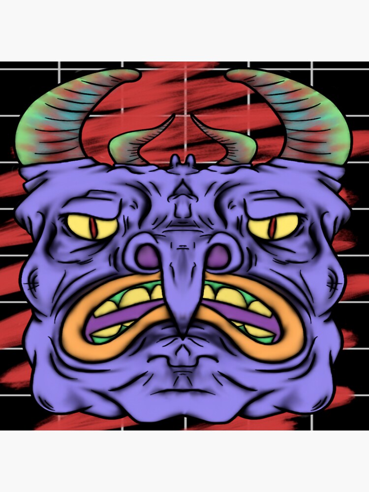 "Purple Hungry Demon" Sticker for Sale by Coli-Kiss | Redbubble