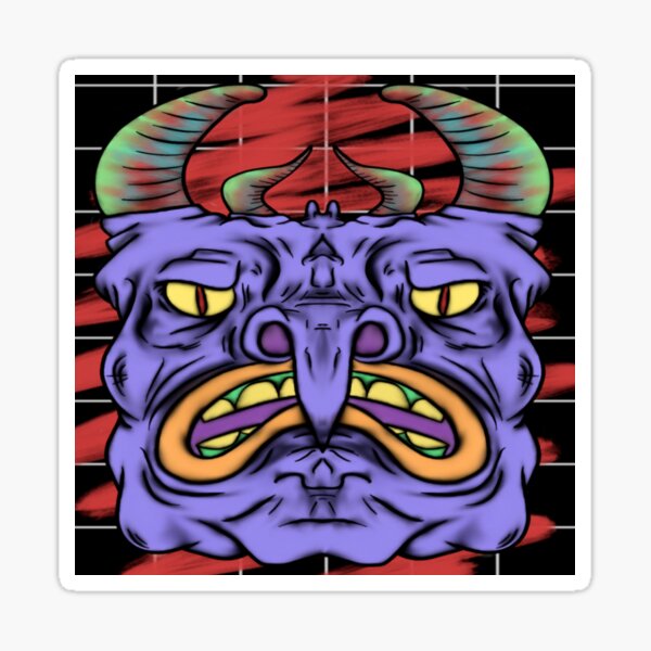"Purple Hungry Demon" Sticker for Sale by Coli-Kiss | Redbubble
