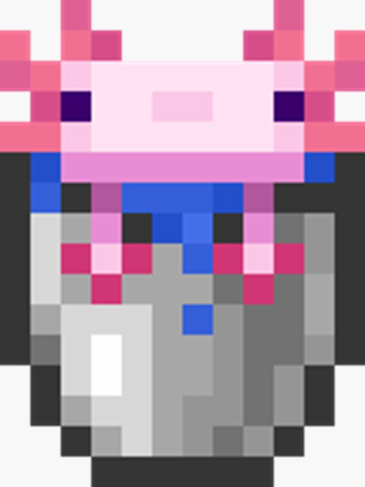 "Minecraft Bucket of Axolotl" Sticker for Sale by boscioguidena | Redbubble