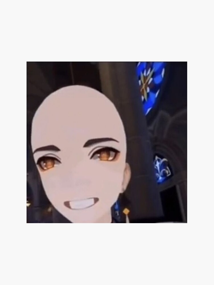 "cursed bald zhongli" Sticker for Sale by dawnsheep | Redbubble