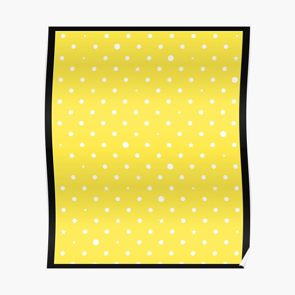 "Preppy, Yellow, Stars, Polka Dot, Preppy Aesthetic Graphic " Poster ...