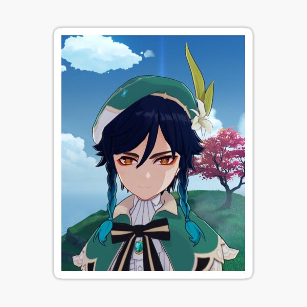 "cursed venti zhongli meme" Sticker for Sale by dawnsheep | Redbubble