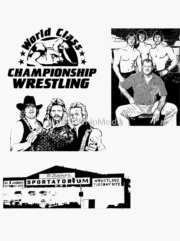 "WCCW Sticker Set" Sticker for Sale by IrishWhipMedia | Redbubble