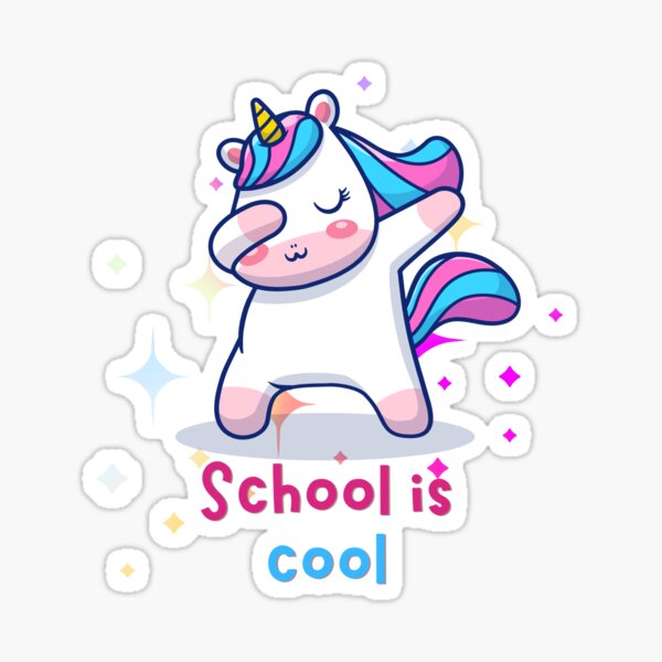 "School is cool" Sticker for Sale by mold-Design | Redbubble