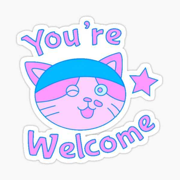 "You're Welcome Sticker, Motivation Feedback Sticker" Sticker for Sale ...