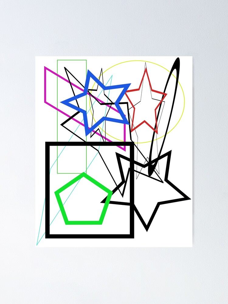 "Shapes overlapping each other" Poster for Sale by Scrambledwords ...