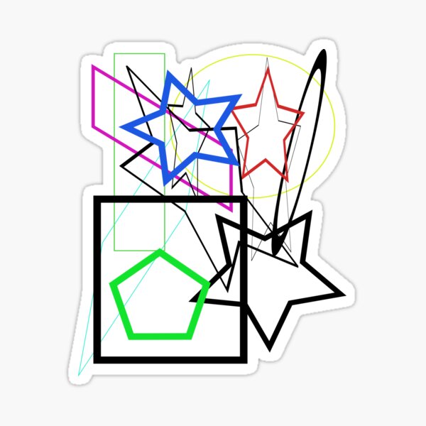 "Shapes overlapping each other" Sticker for Sale by Scrambledwords ...