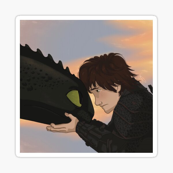 "Hiccup and toothless" Sticker for Sale by siejobsessions | Redbubble