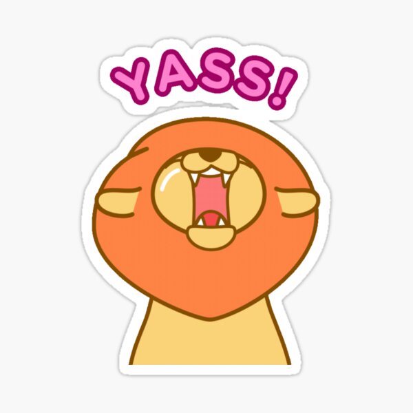 "YASS! Sticker, Motivation Feedback Sticker" Sticker for Sale by ...