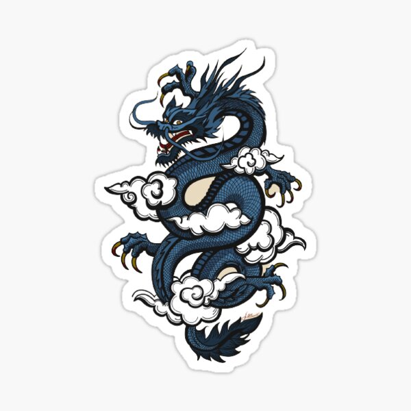 "JAPANESE DRAGON ANIME" Sticker for Sale by BALLTURE | Redbubble