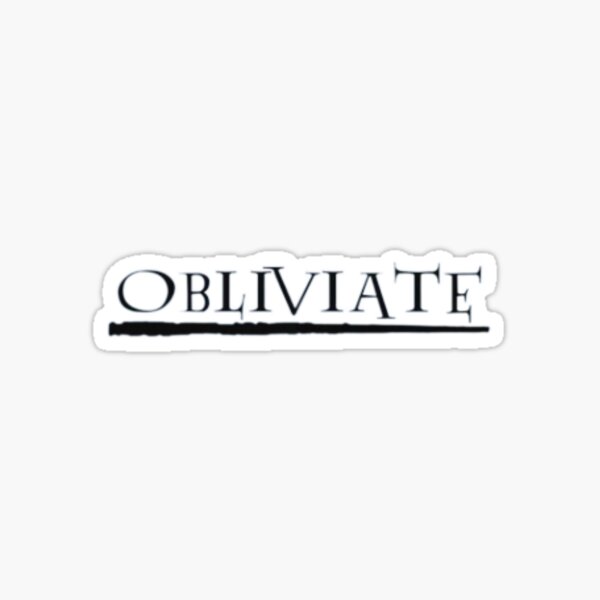 "Obliviate" Sticker for Sale by PottersArt | Redbubble