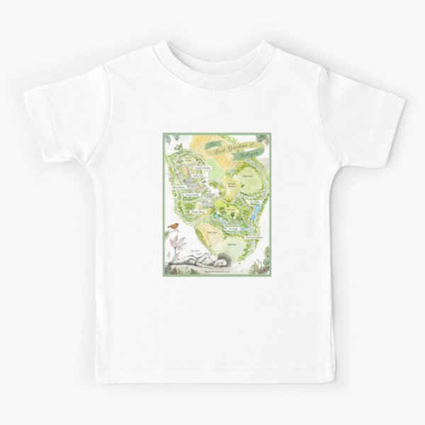 "The Lost Gardens Of Heligan Map" Kids T-Shirt for Sale by stacyfashion ...