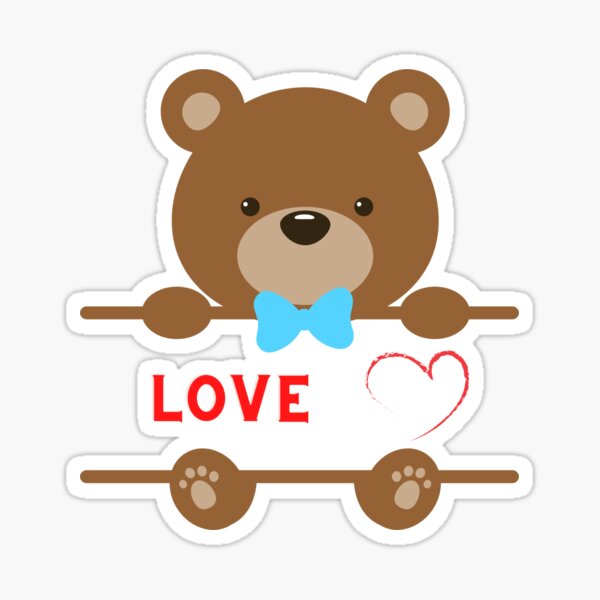 "Cute Teddy" Sticker for Sale by ReachHome | Redbubble