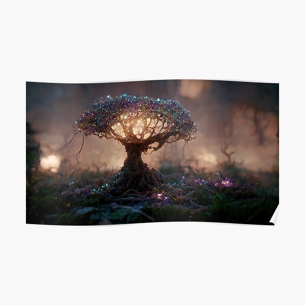 "A Mycelium Network Tree Of Life" Poster for Sale by DistilledFuture ...