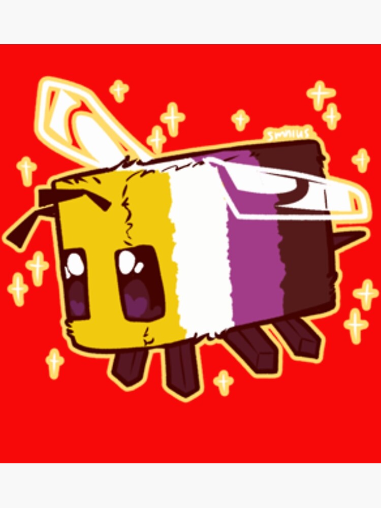 "Non- Binary Pride Minecraft Bee" Poster for Sale by boscioguidena ...