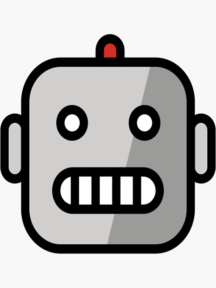 "computer robot face" Sticker for Sale by SriCeylon | Redbubble
