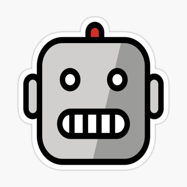 "computer robot face" Sticker for Sale by SriCeylon | Redbubble