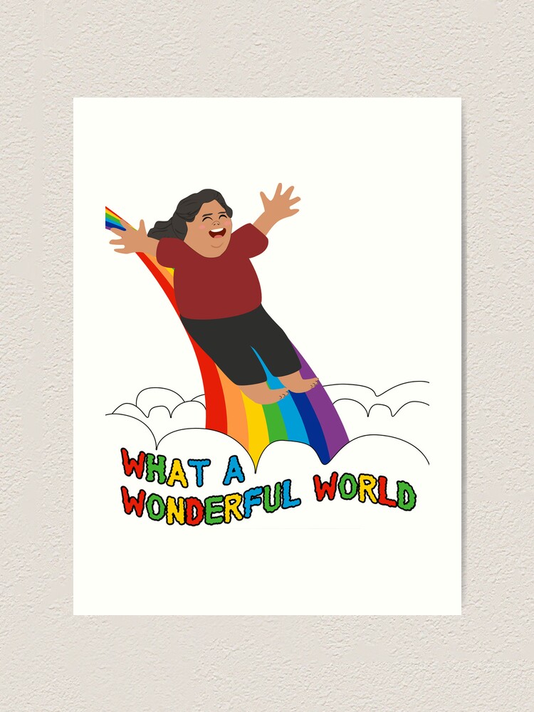 "Iz wonderful world cartoon" Art Print for Sale by DcCrisp | Redbubble