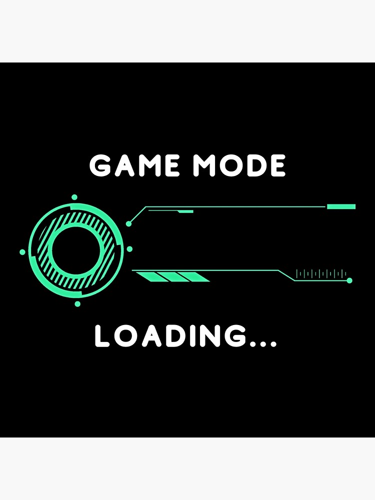 Póster «Carga del modo de juego - Ilustración de diseño basado en texto - Texto en blanco» de ...