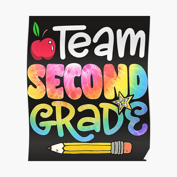 Póster «Equipo de regreso a clases Segundo grado Tie Dye Maestro de ...