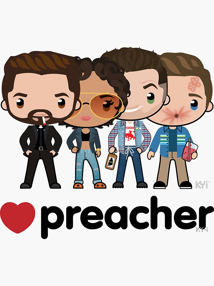 "Love Preacher - Jesse, Tulip, Cass & Eugene" Sticker for Sale by KY-i ...