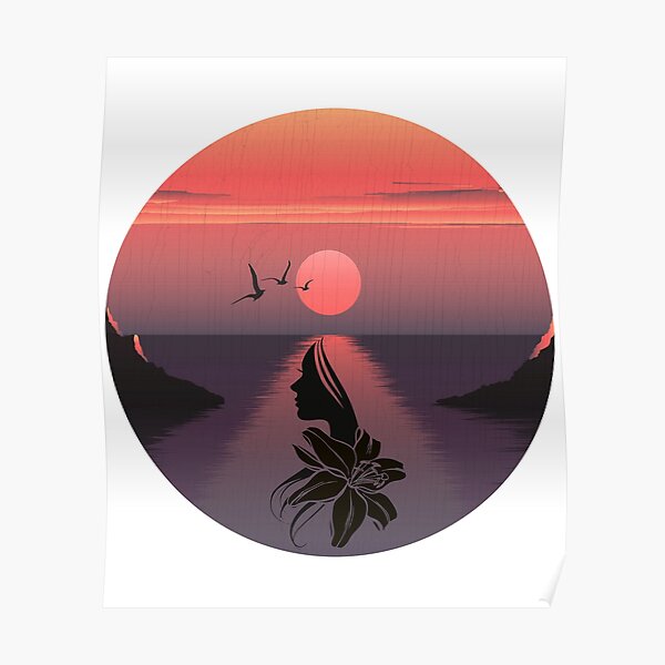 "Georgia Okeeffe Pink Moon Over Water" Poster for Sale by Kunalsmart ...